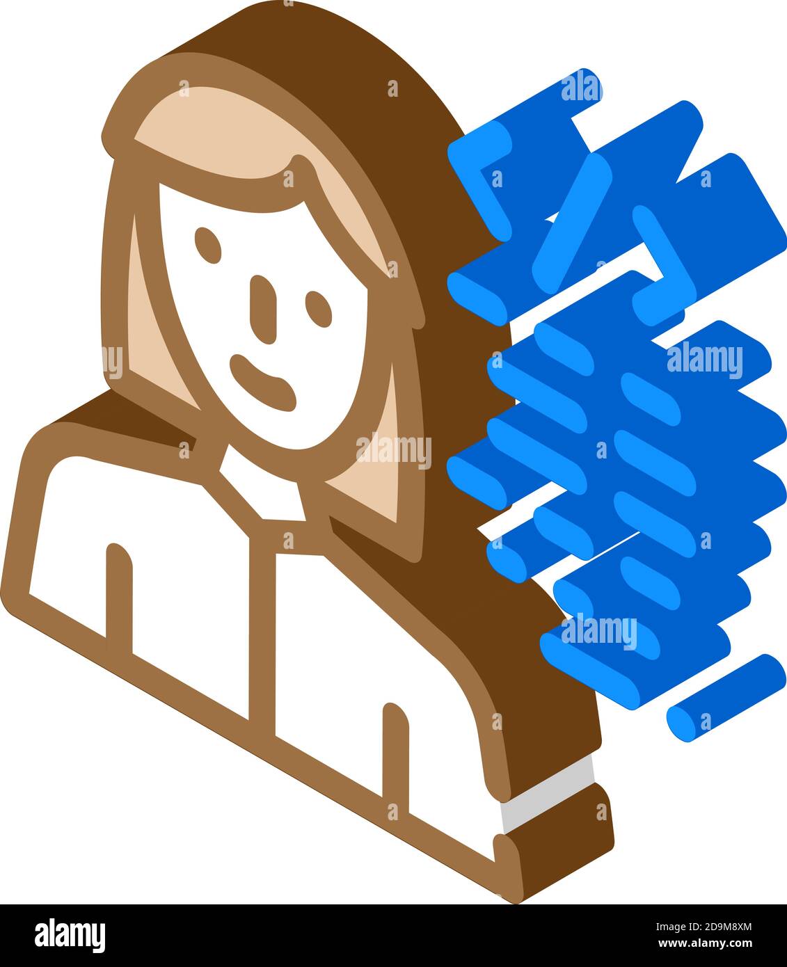 programmer woman job isometric icon vector illustration Stock Vector ...