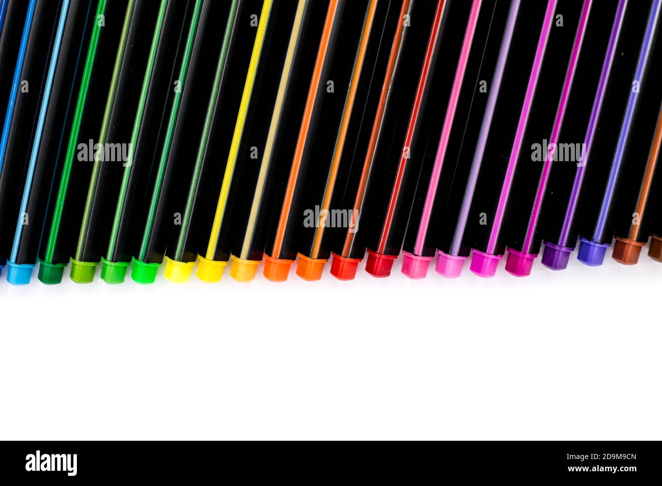 A set of rainbow markers Stock Photo - Alamy