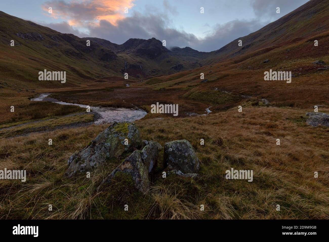 Sunset Deepdale Valley Stock Photo - Alamy