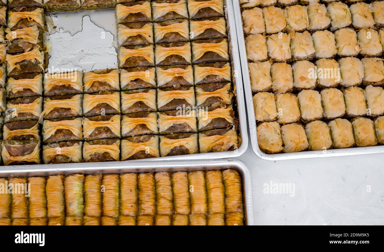 Burma baklava, turkish dessert sweet Stock Photo - Alamy