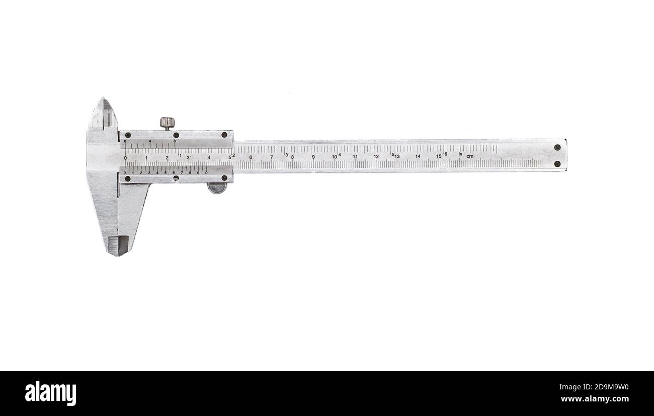 Caliper, Precision measuring tools from silver steel Stock Photo - Alamy