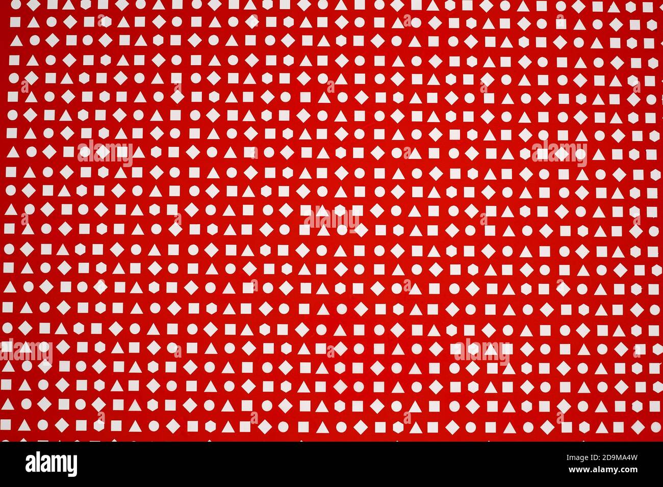 geometric shapes on red background Stock Photo - Alamy