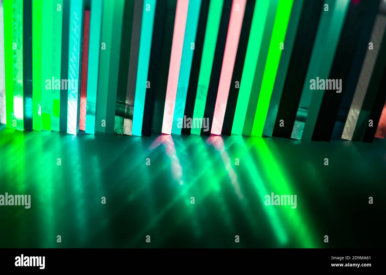 light through Stack of green Cast Acrylic Sheet Stock Photo - Alamy