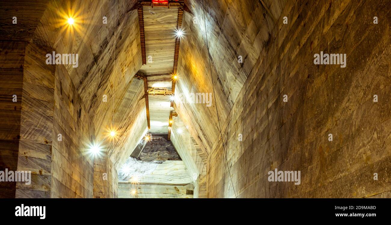 old salt mine in Romania Stock Photo - Alamy