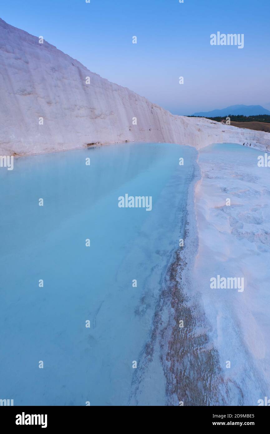 White calcium cascades and terraces of Pamukkale, Turkey Stock Photo ...