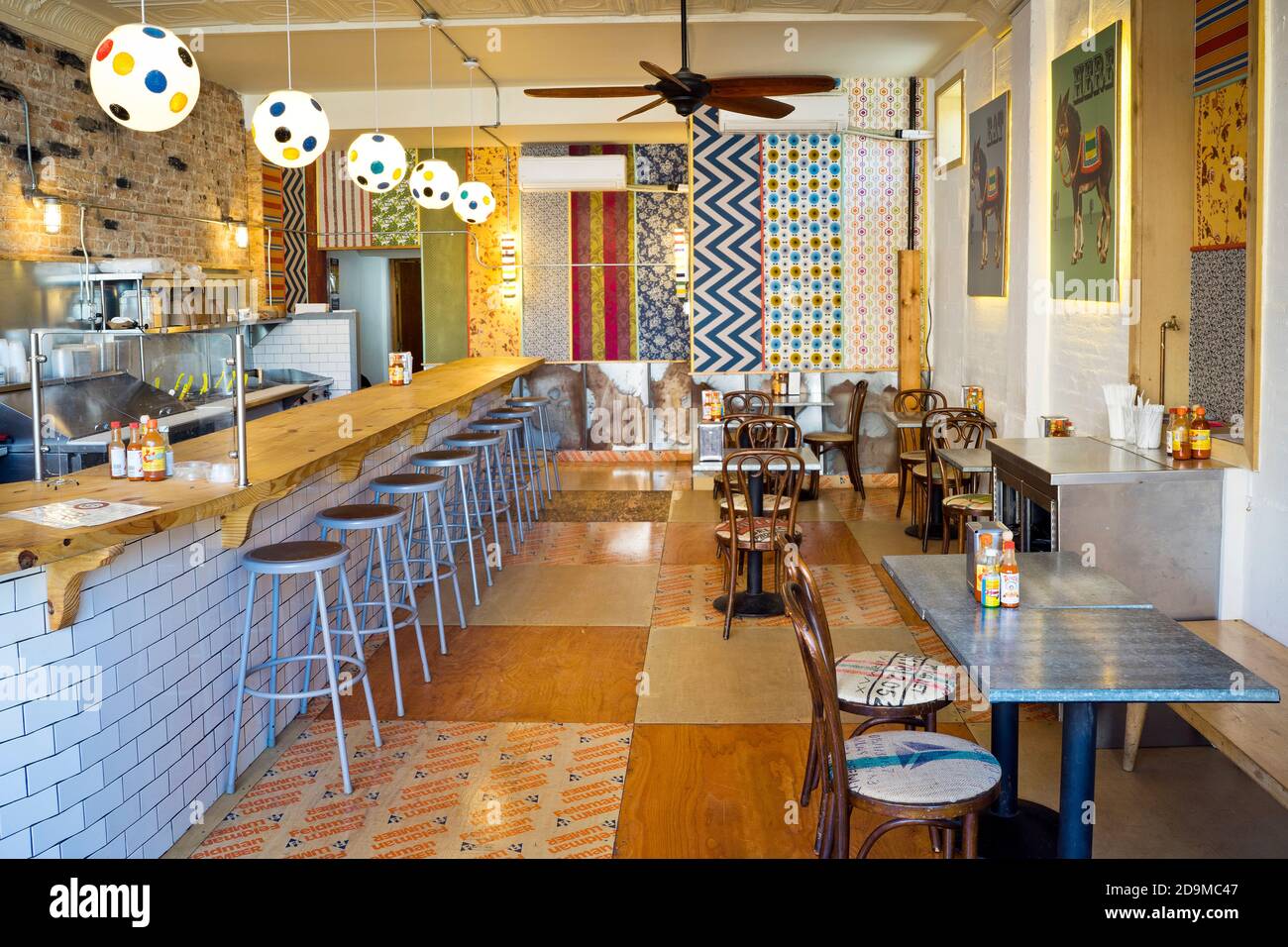 Oaxaca Tacos dining space Stock Photo - Alamy