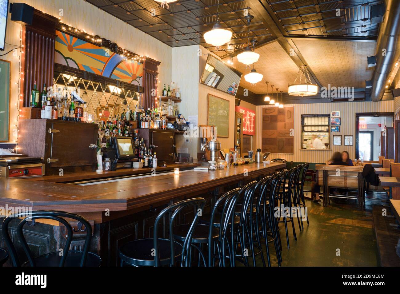 Bar at Rose's Restaurant in Brooklyn, NY Stock Photo - Alamy