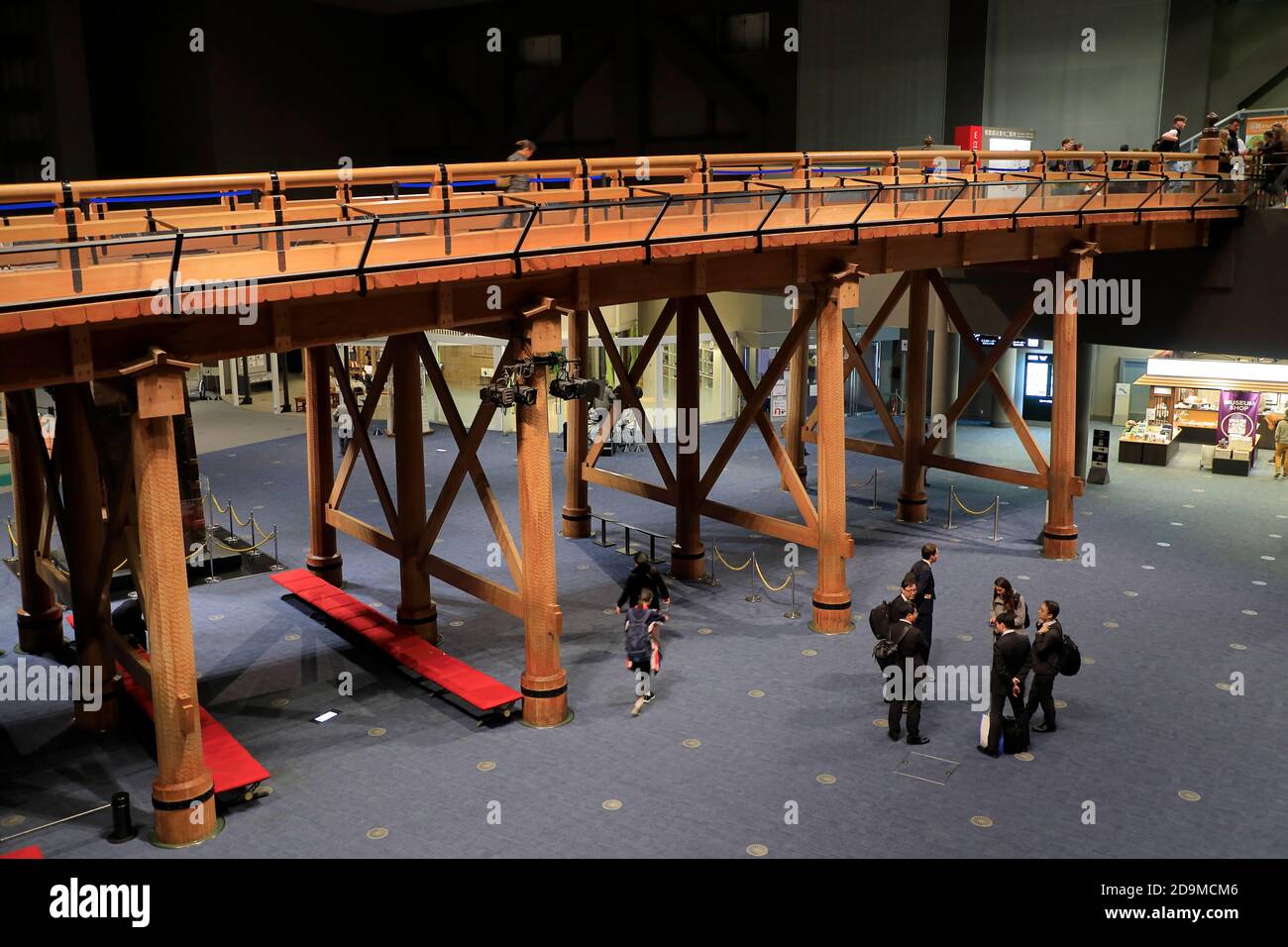 The life-size replica of Nihonbashi bridge display inside of Edo-Tokyo ...