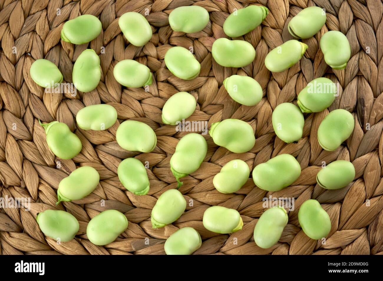 Fresh and organic raw fava, broad beans Stock Photo - Alamy