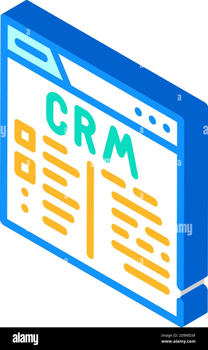 crm system isometric icon vector illustration sign Stock Vector Image ...
