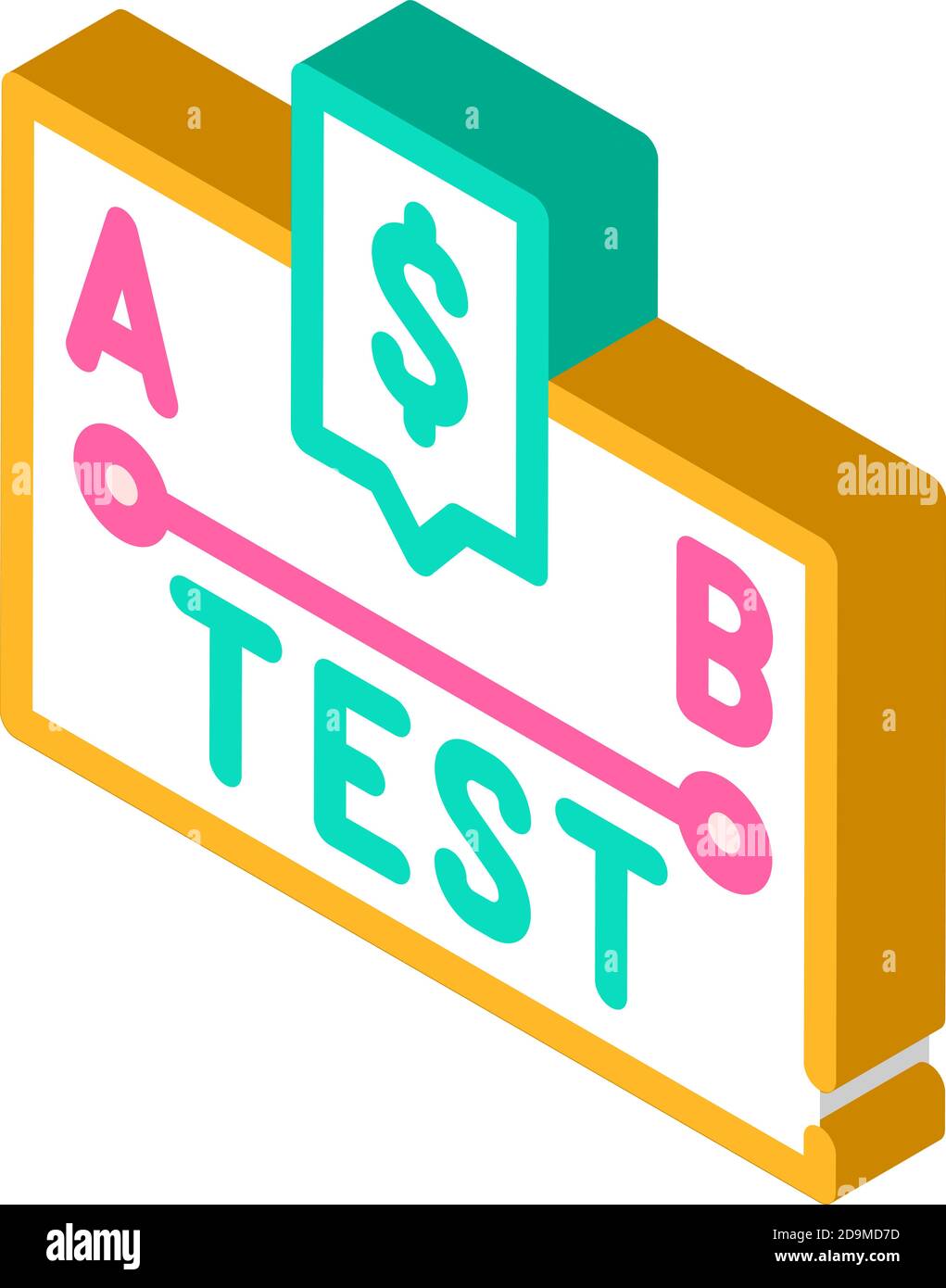 a-b test isometric icon vector illustration sign Stock Vector Image ...