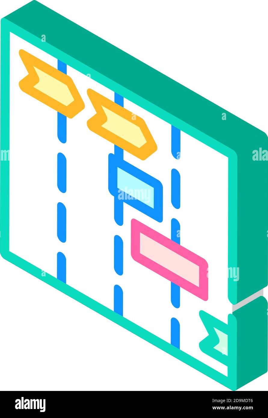 project timelines isometric icon vector illustration sign Stock Vector ...