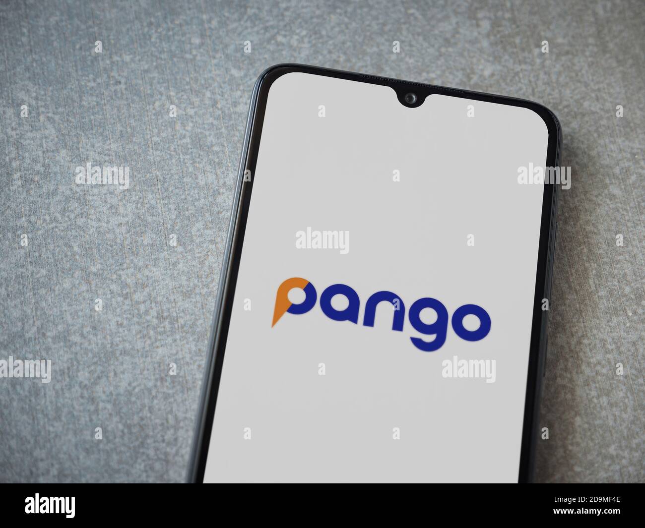 Lod, Israel - July 8, 2020: Pango app launch screen with logo on the ...