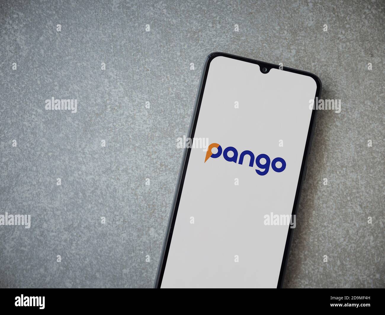 Lod, Israel - July 8, 2020: Pango app launch screen with logo on the ...
