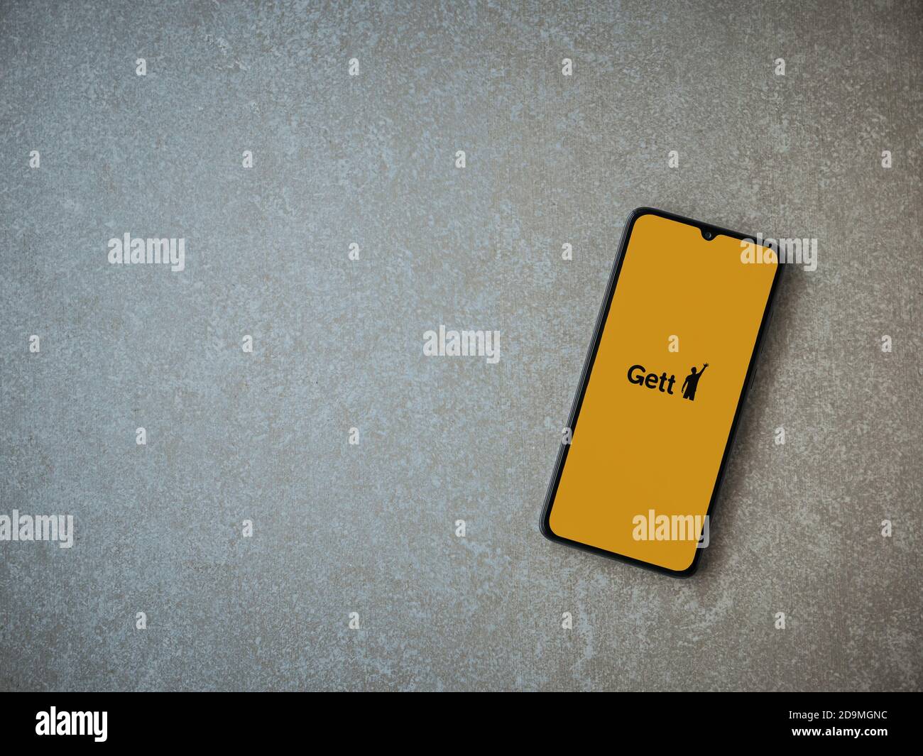 Lod, Israel - July 8, 2020: Gett app launch screen with logo on the ...