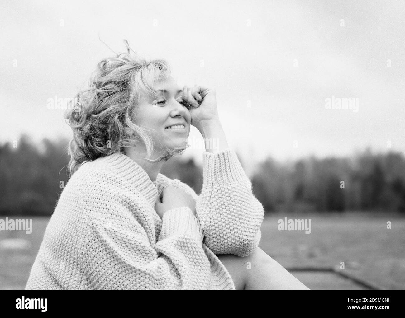 Enjoy fresh air Black and White Stock Photos & Images - Alamy