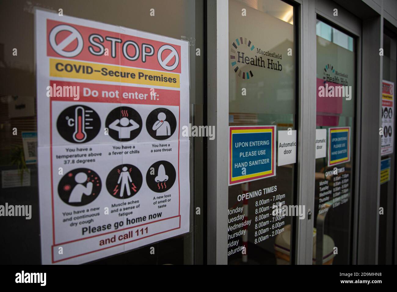 Coronavirus warning signs in Macclesfield, Cheshire during lockdown ...