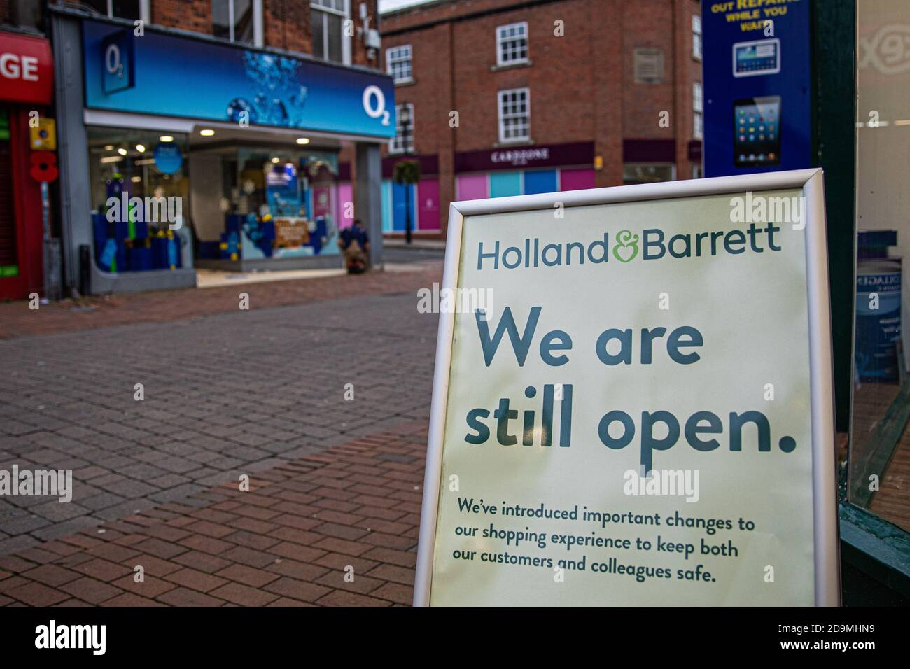 Essential shops still open in Macclesfield, Cheshire during lockdown ...