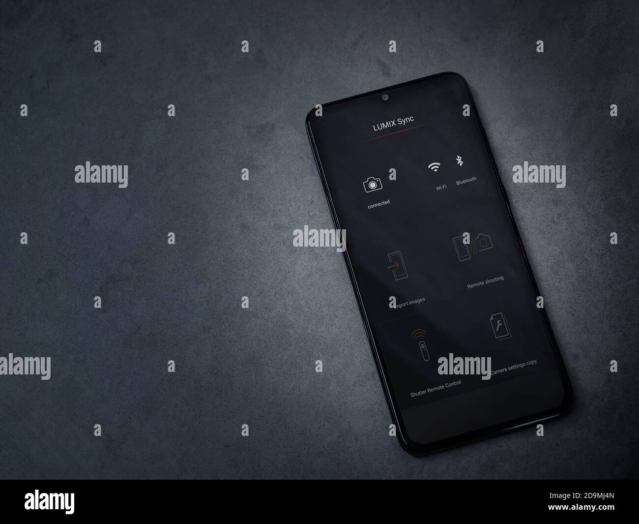 Lod, Israel - July 8, 2020: Panasonic LUMIX Sync app launch screen with ...