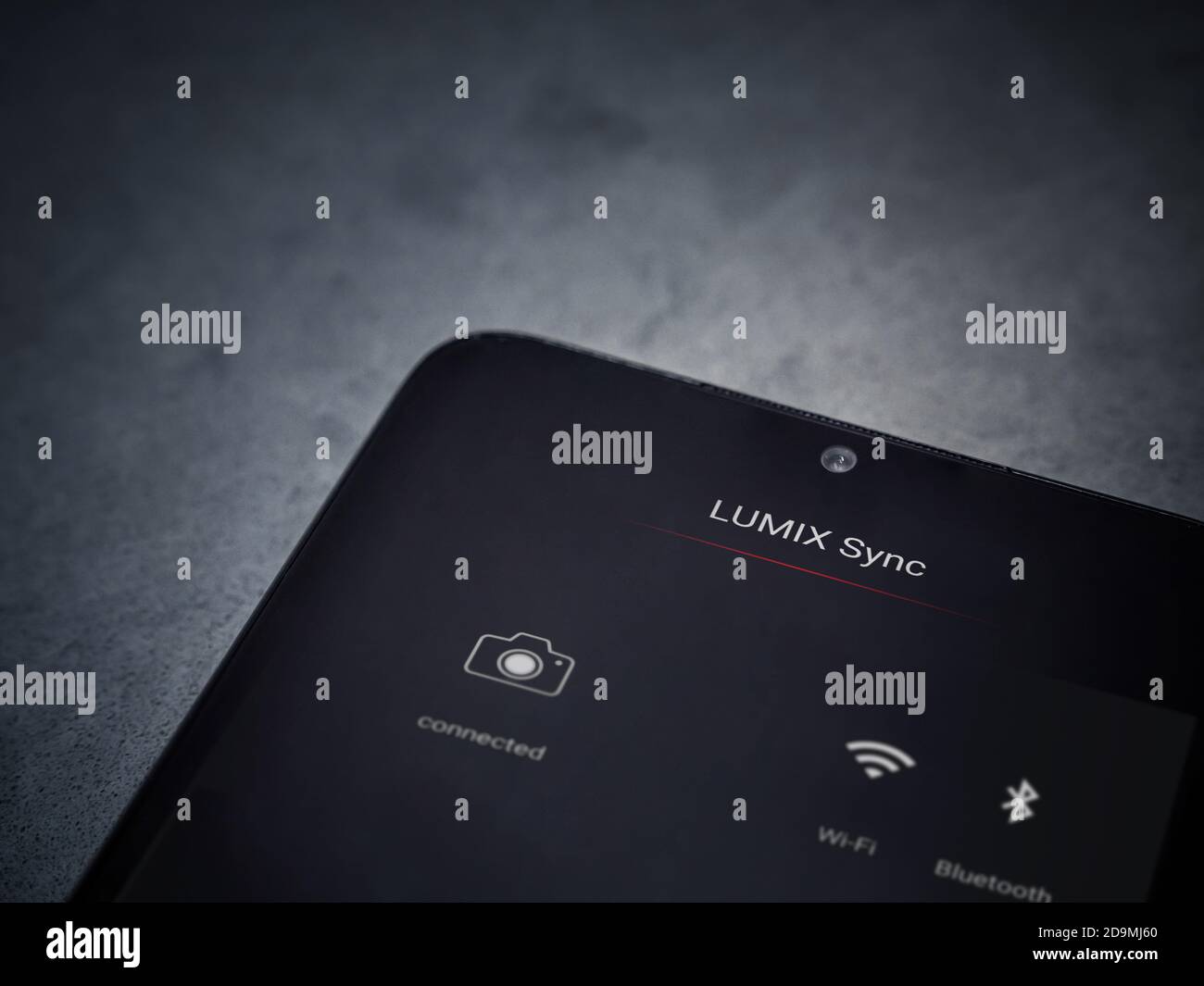 Lod, Israel - July 8, 2020: Panasonic LUMIX Sync app launch screen with ...