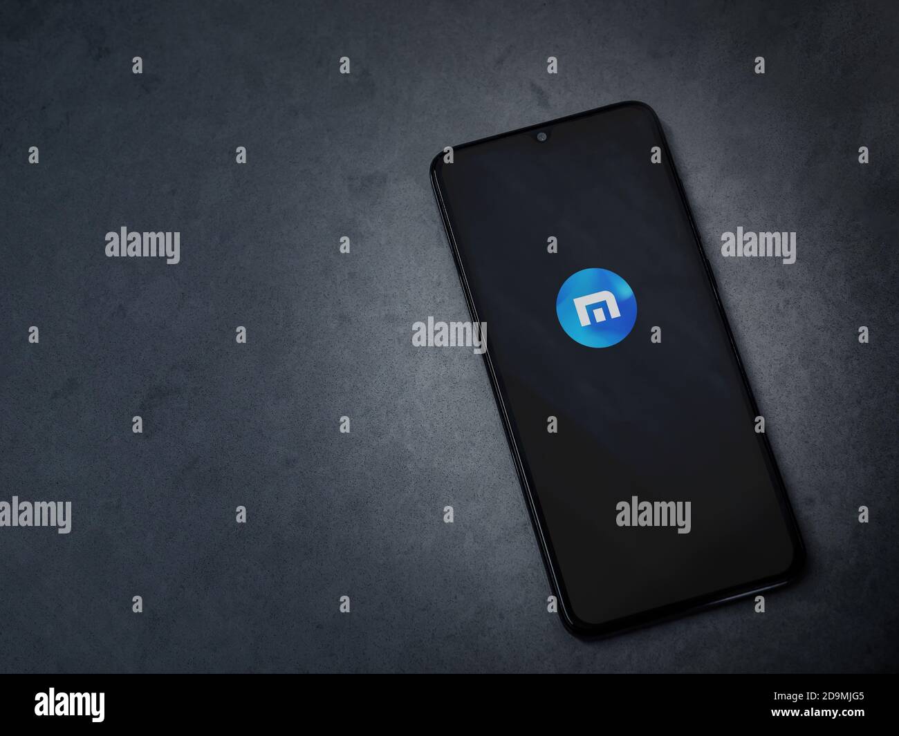 Lod, Israel - July 8, 2020: Maxthon Browser app launch screen with logo ...