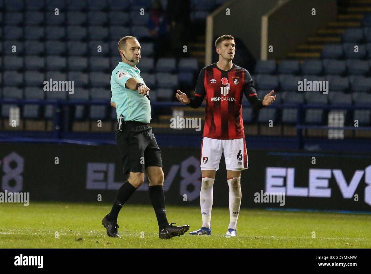 Referee Jeremy Simpson gives Sheffield Wednesday a penalty Stock Photo ...