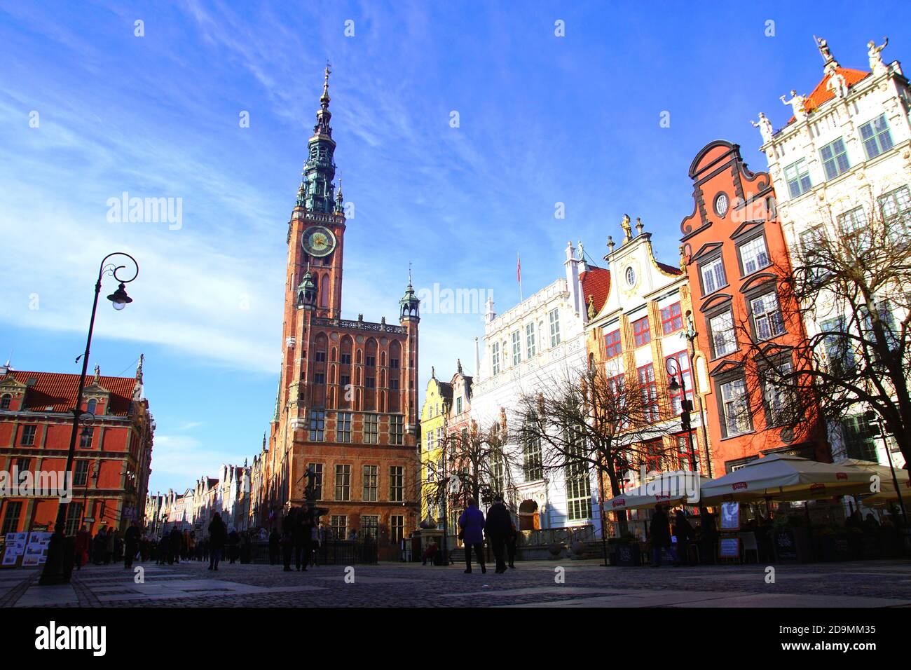 The Main Town Hall and typical houses on "Long Market" street in the ...