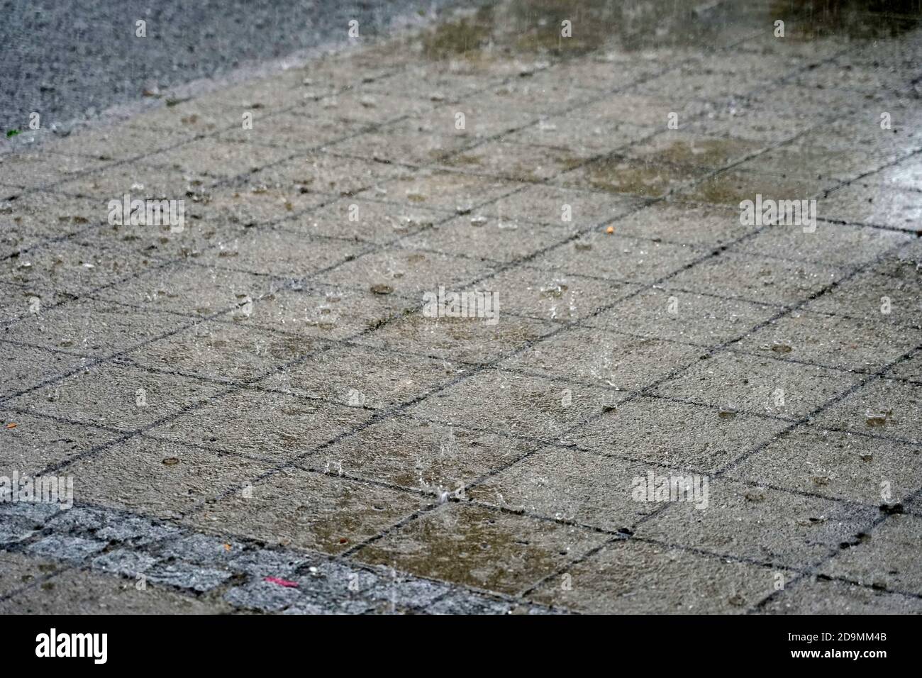 Wet rainy pavement hi-res stock photography and images - Alamy