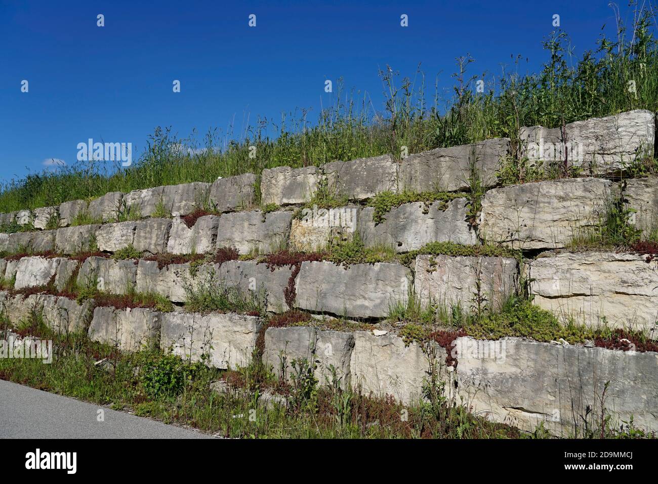 Slope reinforcement with granite blocks hi-res stock photography and ...