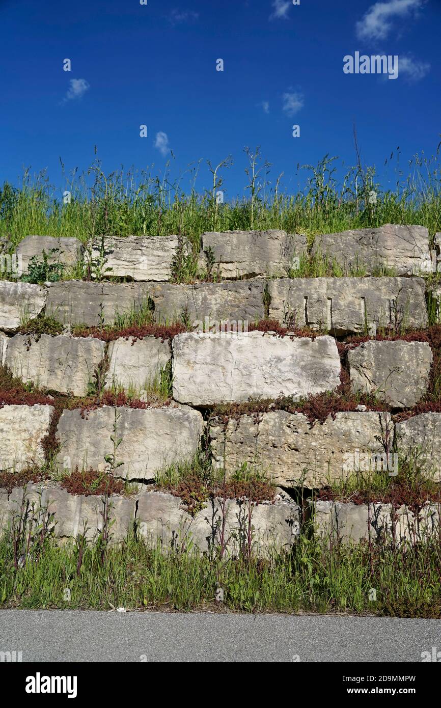 Slope reinforcement with granite blocks hi-res stock photography and ...