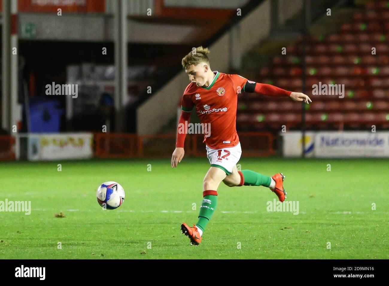 Alfie Bates (12) of Walsall takes a shot Stock Photo - Alamy