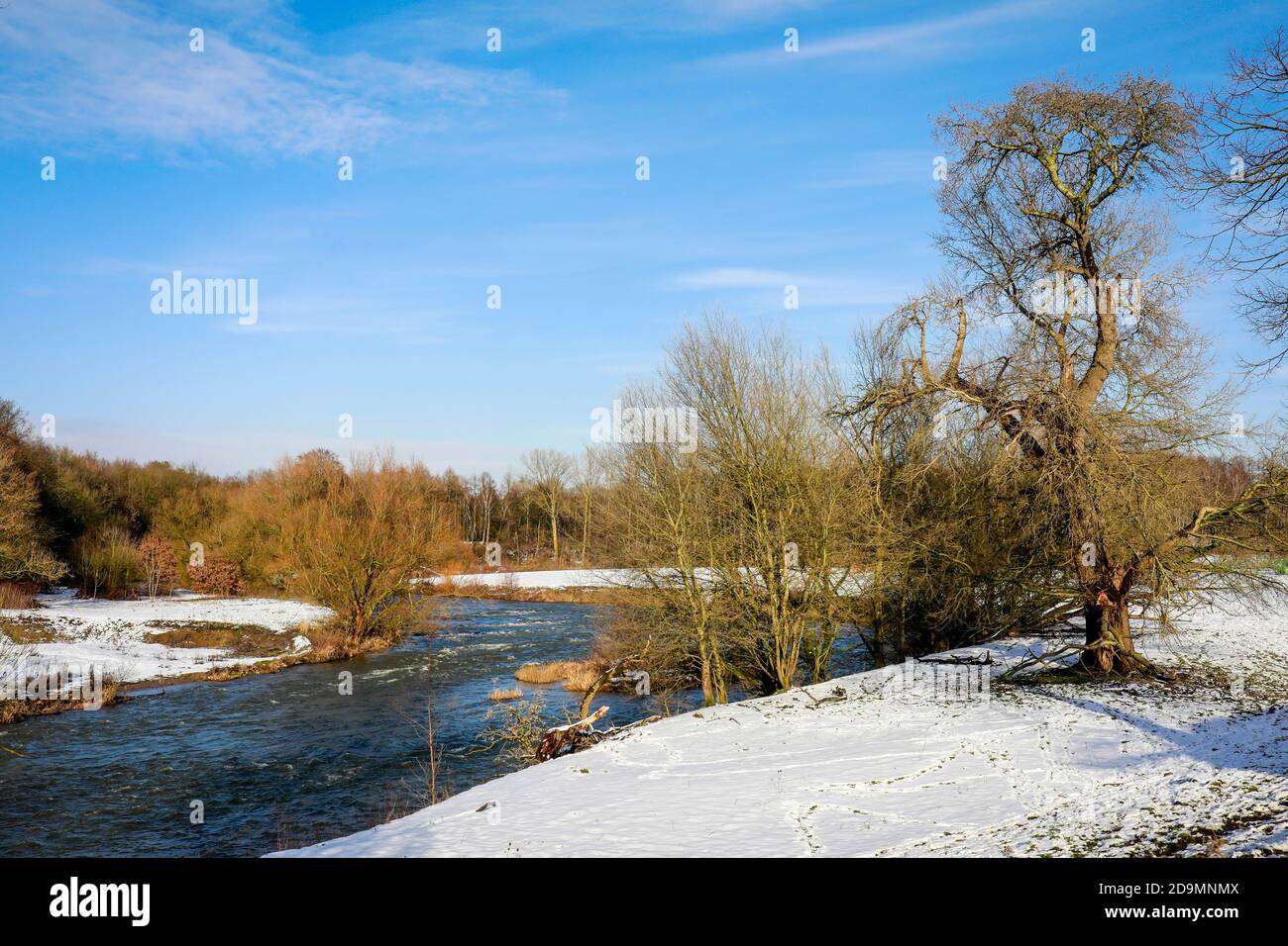 Datteln, Ruhr area, North Rhine-Westphalia, Germany, sunny winter ...