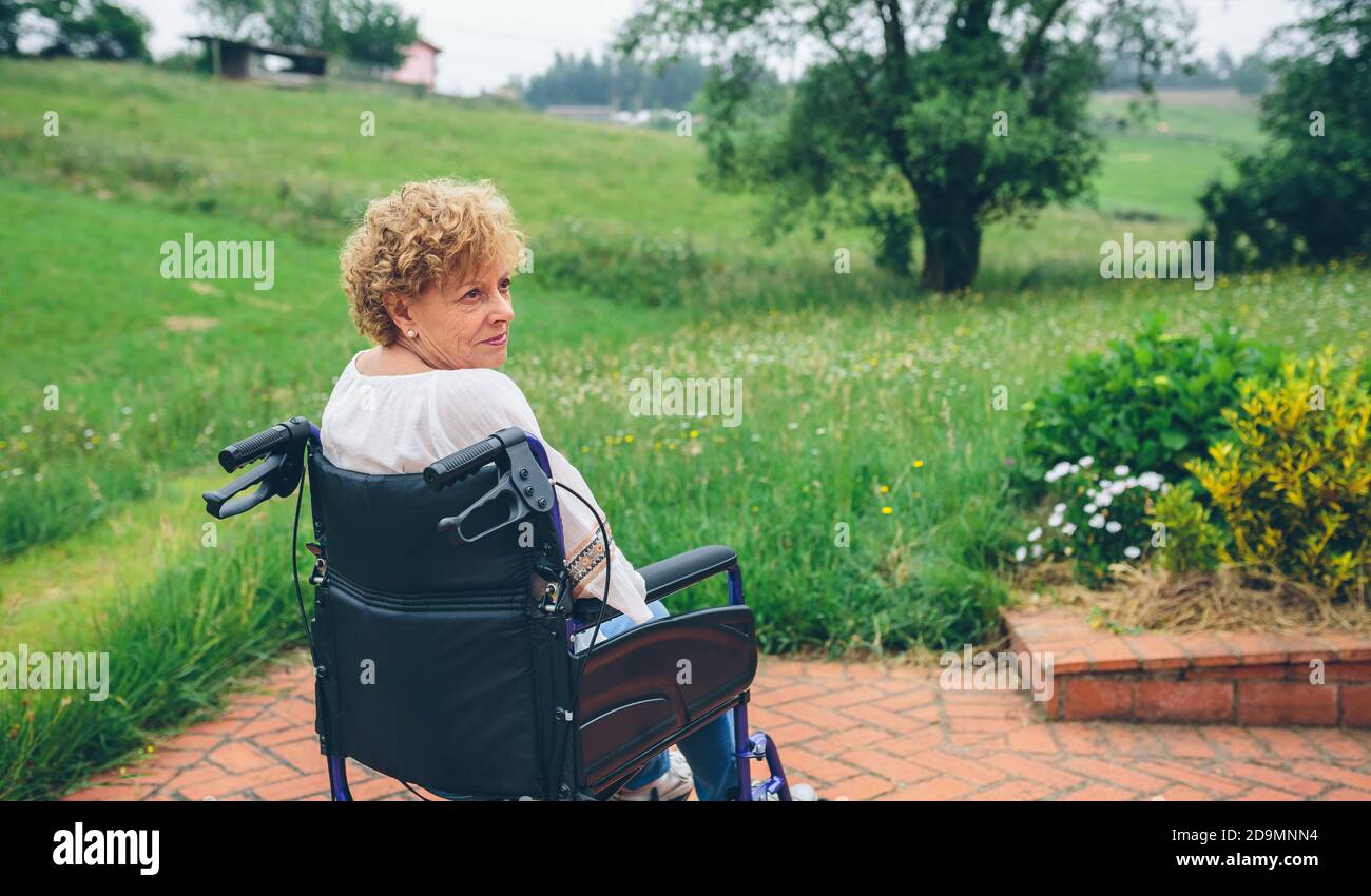 Old sad senior in hi-res stock photography and images - Alamy