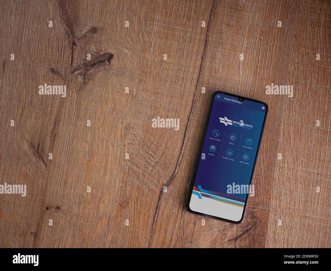 Lod, Israel - July 8, 2020: Israel Railways app launch screen with logo ...