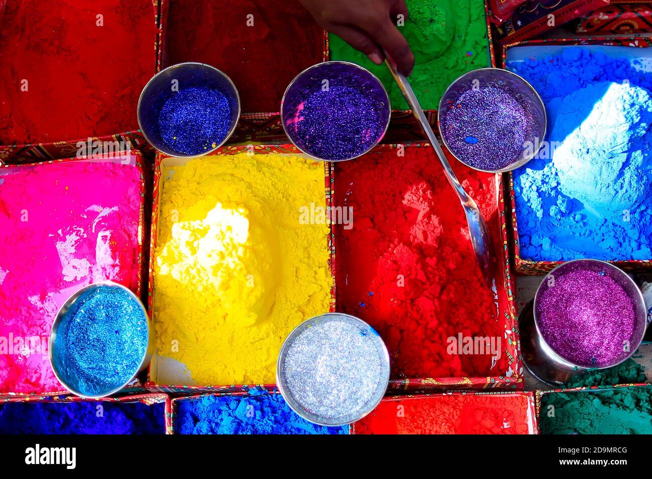 Kathmandu, Nepal. 6th Nov, 2020. Vermillion colors are put on sale at a ...