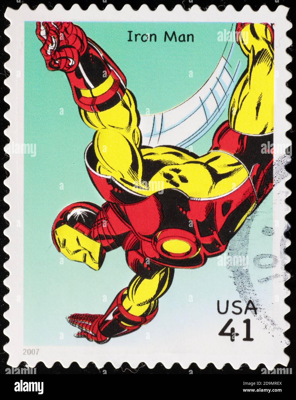 Iron man on american postage stamp Stock Photo - Alamy