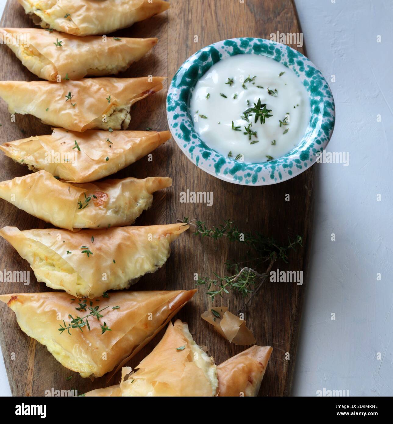 Puff pastry triangles hi-res stock photography and images - Alamy