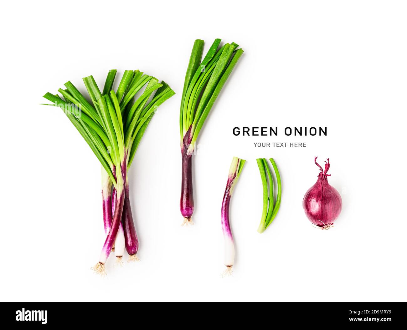 Green onion isolated on white background. Healthy eating and dieting ...