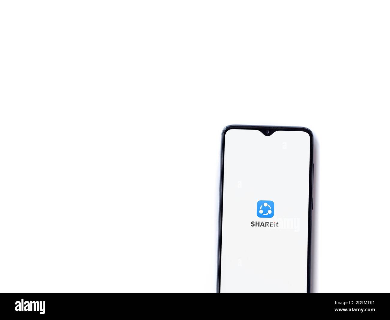 Lod, Israel - July 8, 2020: SHAREit app launch screen with logo on the ...