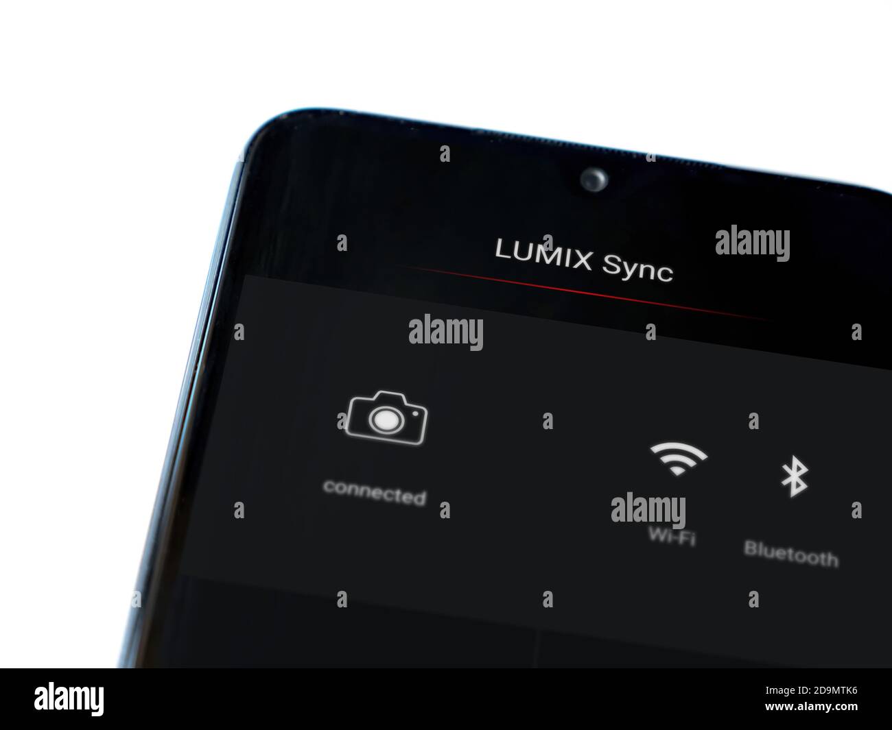 Lod, Israel - July 8, 2020: Panasonic LUMIX Sync app launch screen with ...