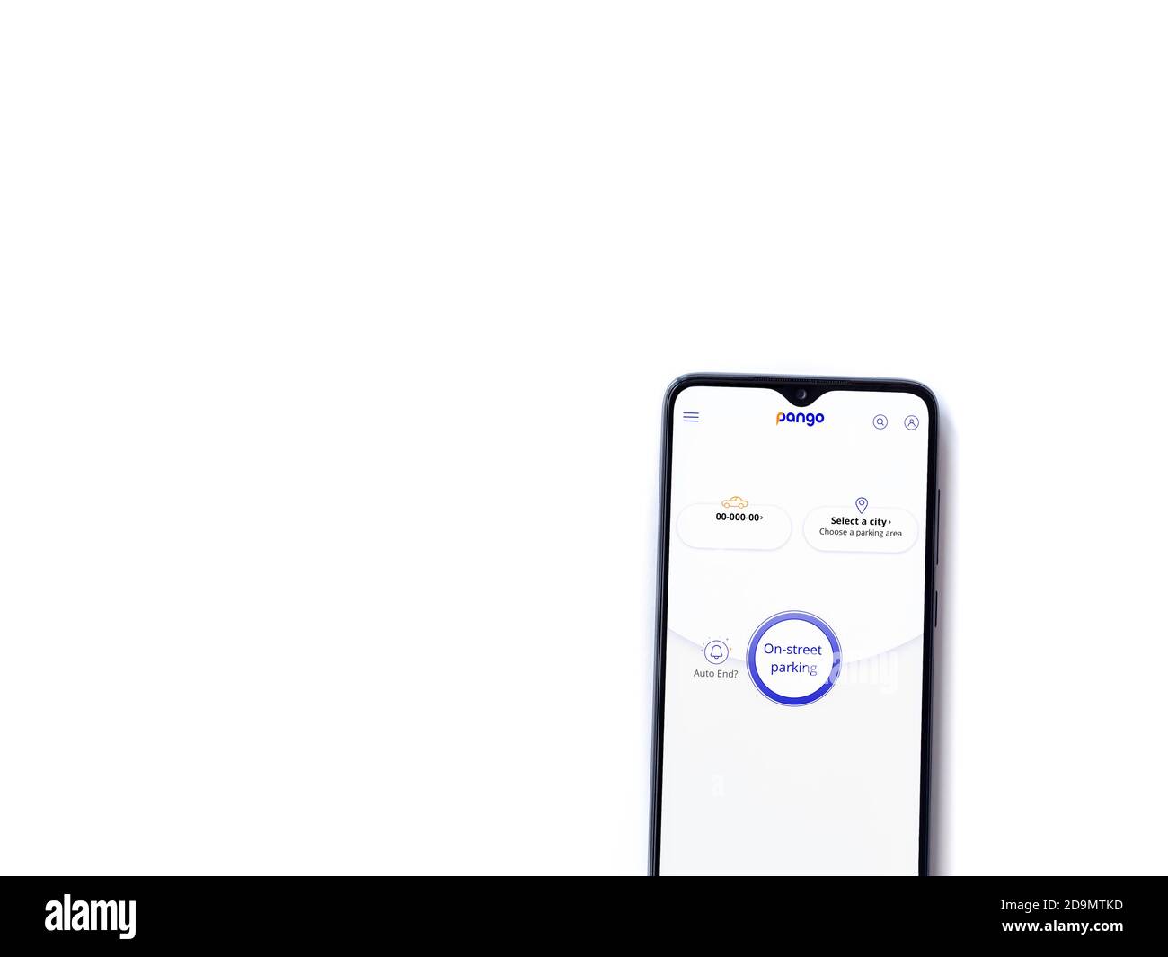 Lod, Israel - July 8, 2020: Pango app launch screen with logo on the ...
