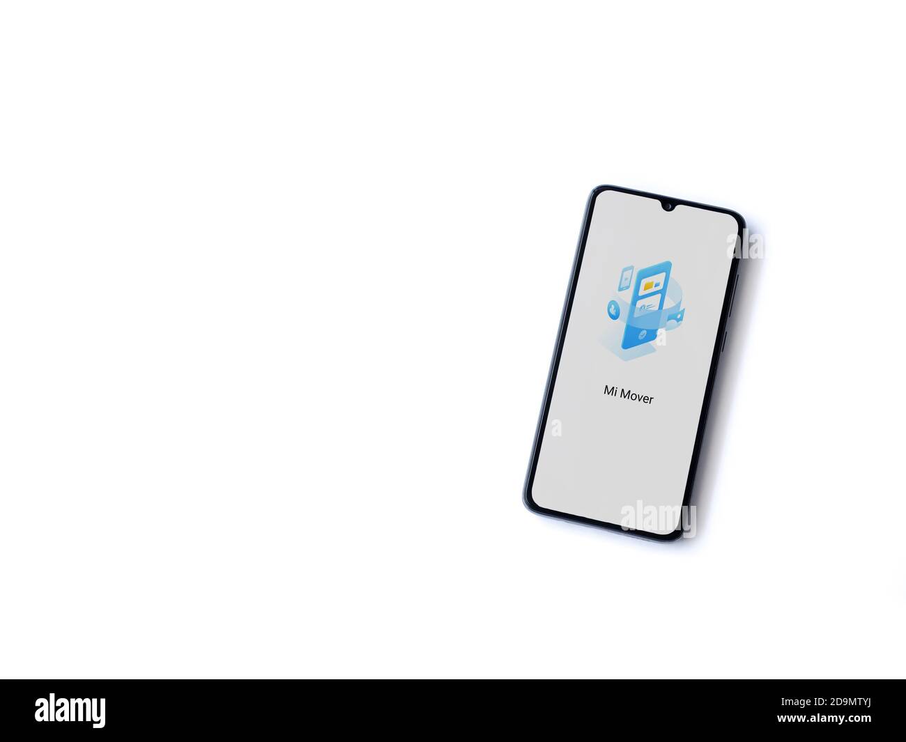 Lod, Israel - July 8, 2020: Mi Mover app launch screen with logo on the ...