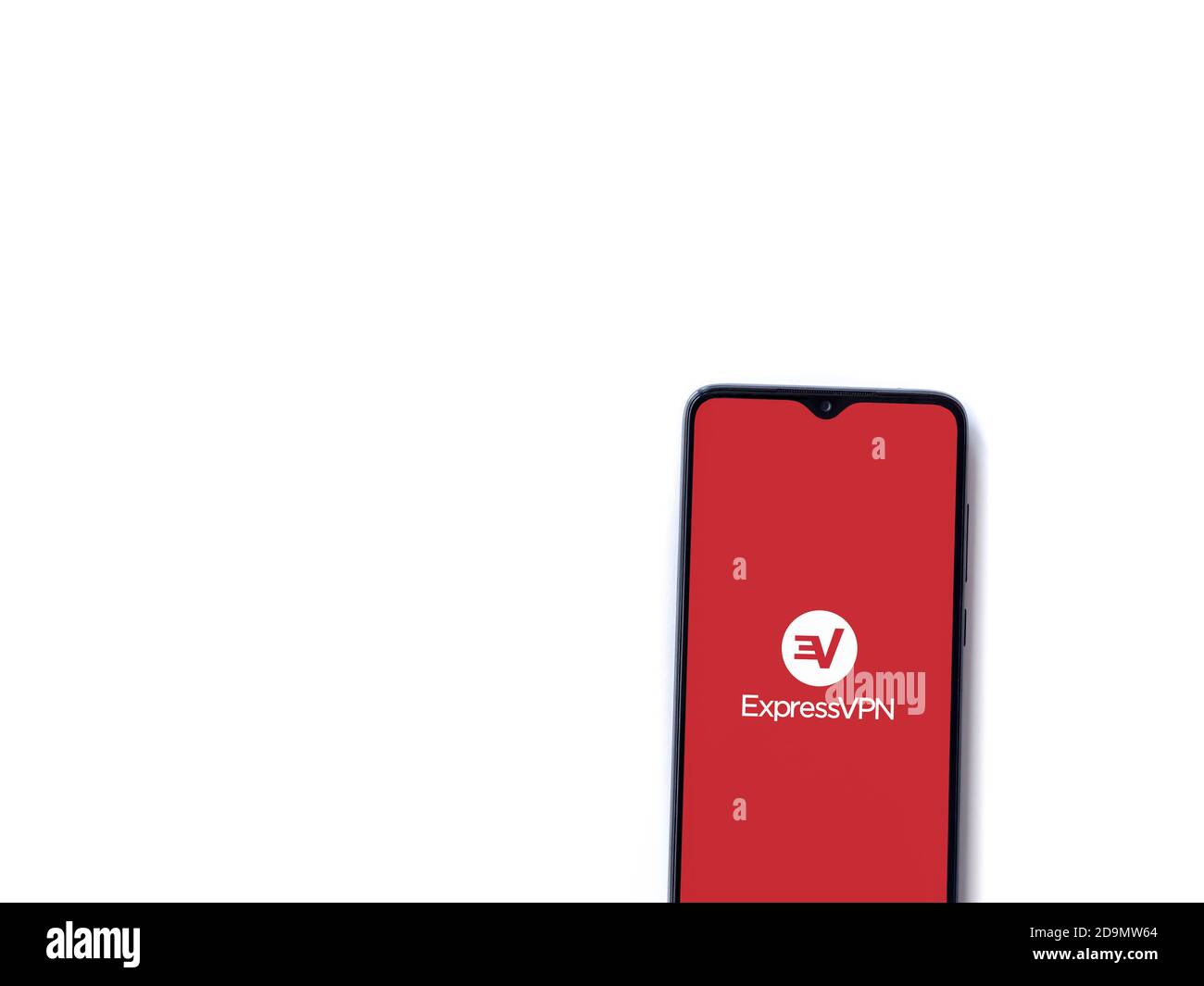 Lod, Israel - July 8, 2020: ExpressVPN app launch screen with logo on ...