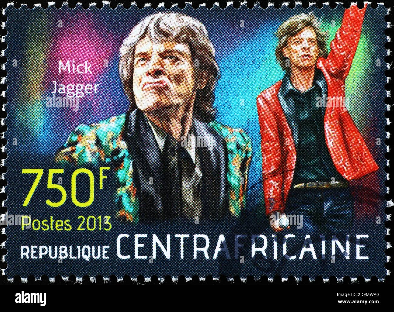 Mick Jagger thanking the audience on postage stamp Stock Photo - Alamy