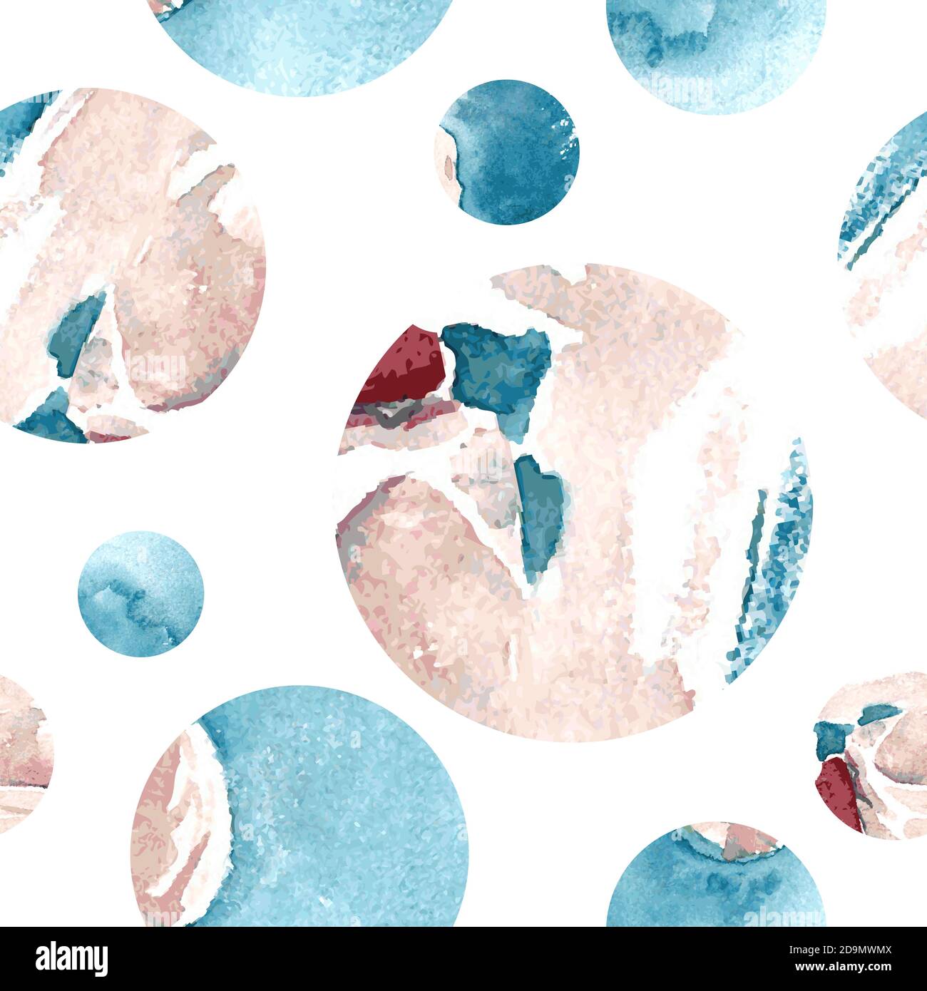 Geometric watercolor seamless pattern with colorful shapes. Ornament in ...