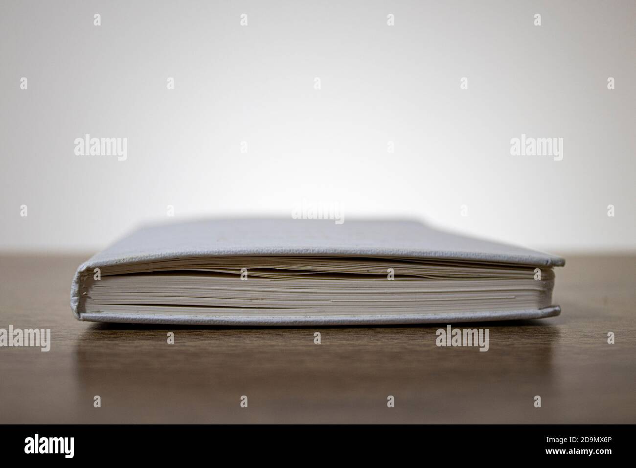 Side profile of a notebook. Old notebook pages Stock Photo - Alamy