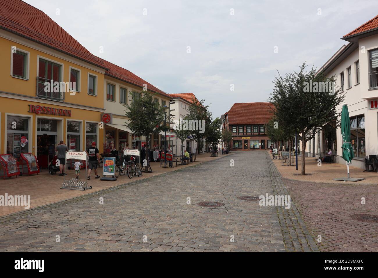 Parchim, Mecklenburg-Vorpommern/ Germany - August 18 2020: Pedestrian ...