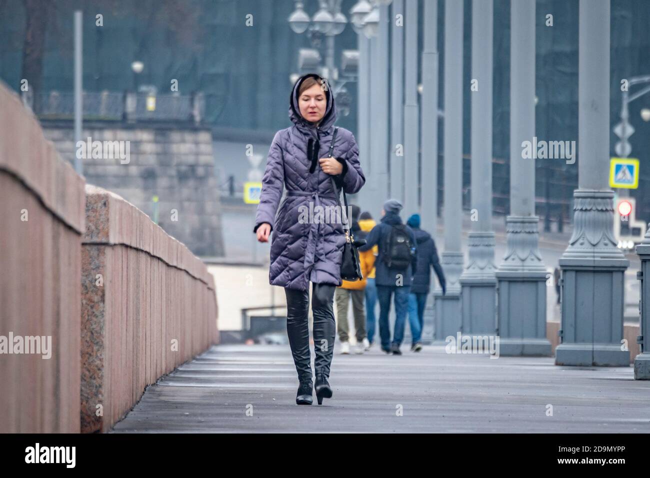 Russia, Moscow. People walk in a street Stock Photo - Alamy