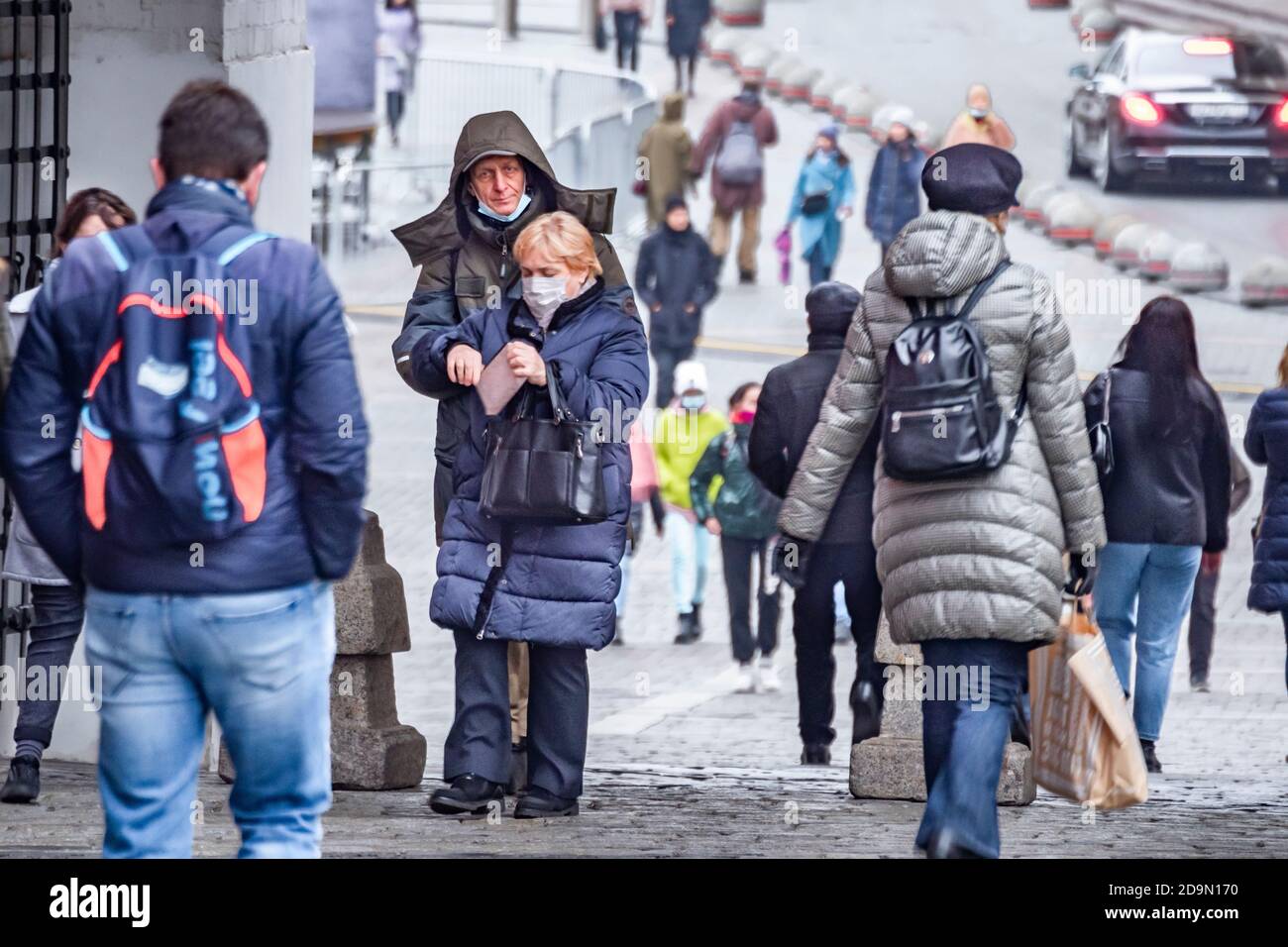 Russia, Moscow. People walk in a street Stock Photo - Alamy