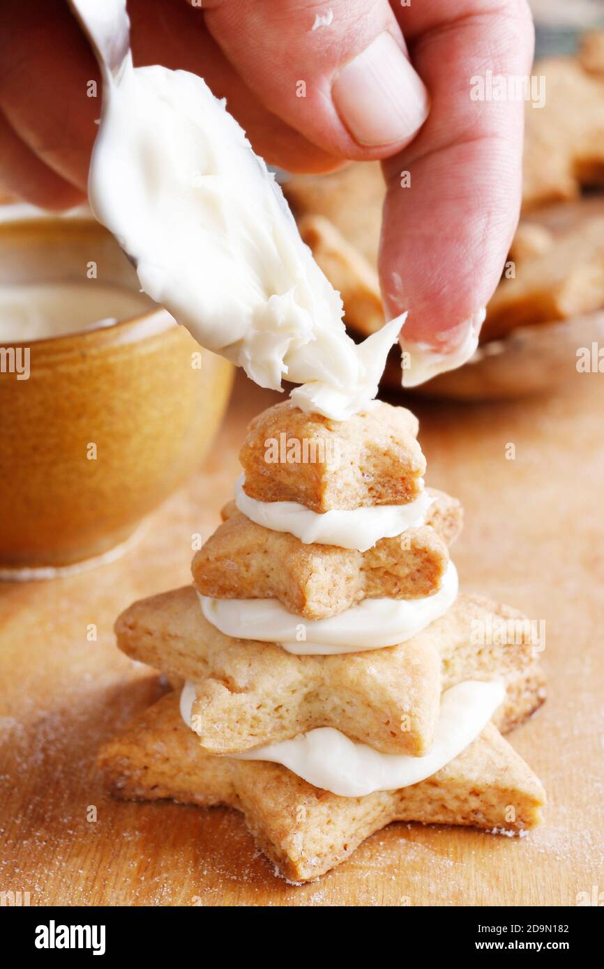 Making star shaped Christmas biscuits AVAILABLE UK USE ONLY - PLEASE ...
